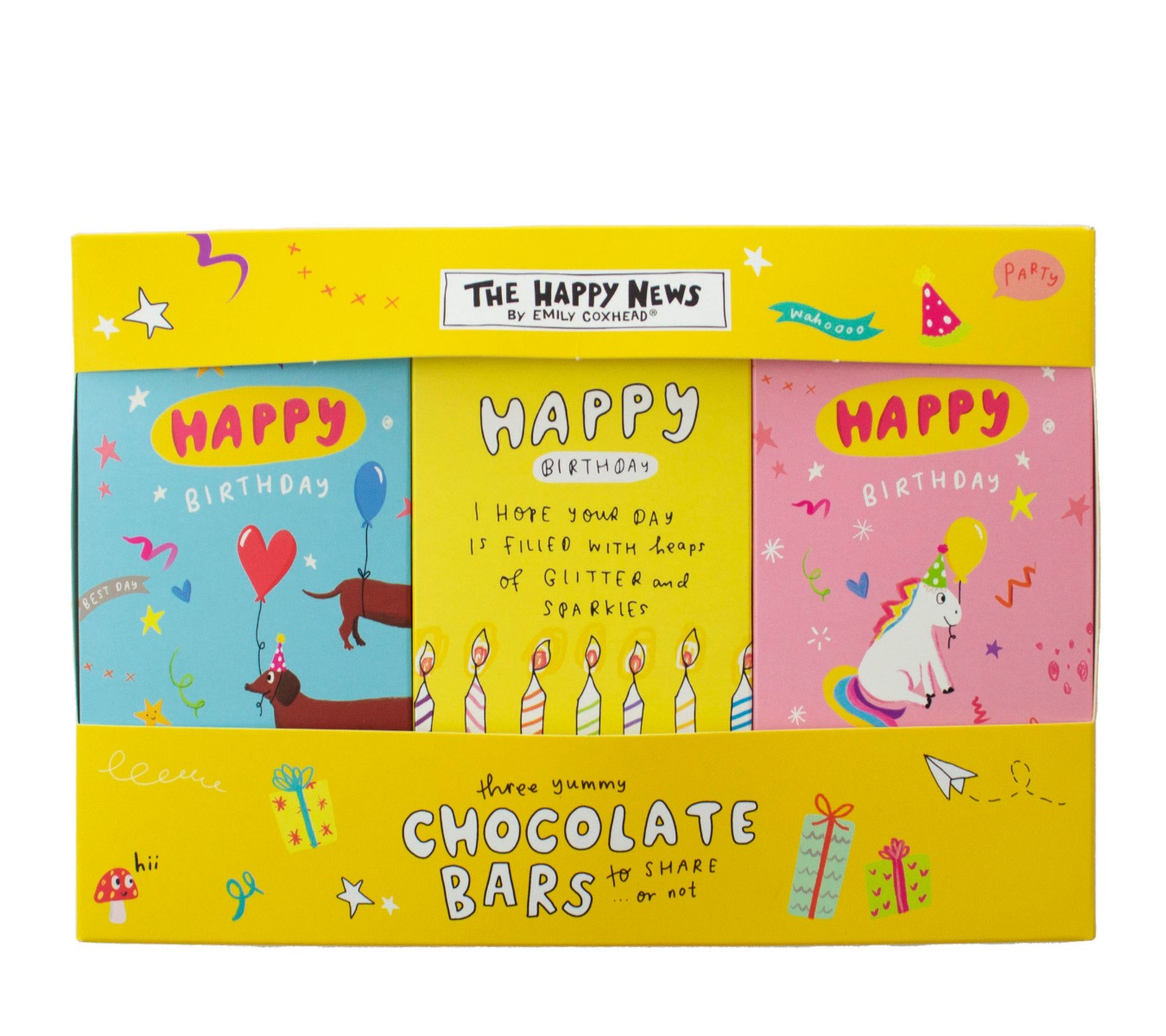 Happy News Happy Birthday Trio Bar Gift Pack 300g x 10 | UK ...